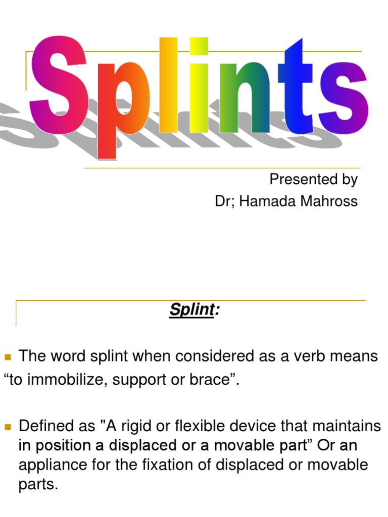 04 Splintstrismus 140501160338 Phpapp02 | PDF | Dentures | Surgery