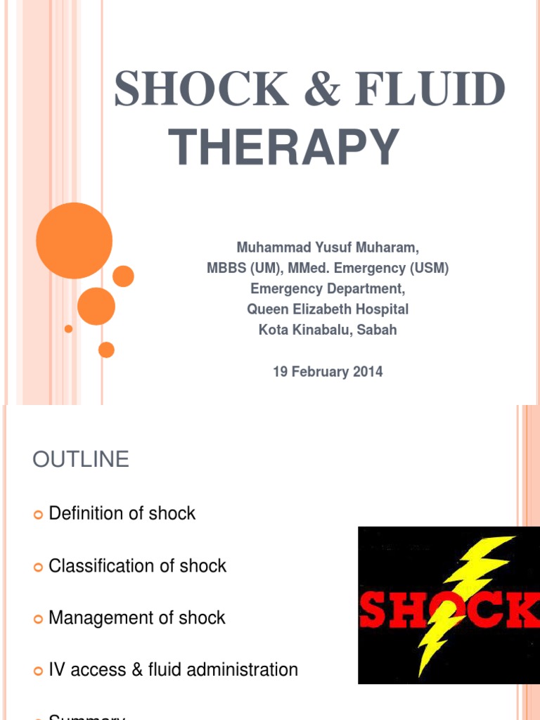 Shock & Fluid Therapy | PDF | Shock (Circulatory) | Diseases And Disorders
