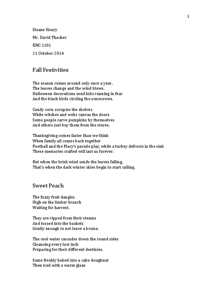 Assignment 2 Processs Memo 2nd Draft | PDF | Poetry