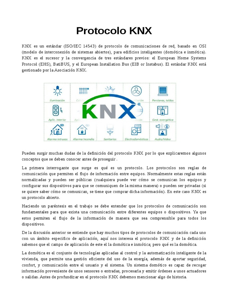 Protocolo KNX | PDF | Telecomunicaciones | Hardware de la computadora