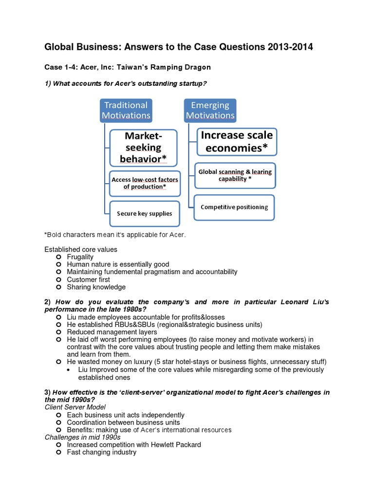 Global Business Case Questions - Answers | PDF | Vineyard | Wine