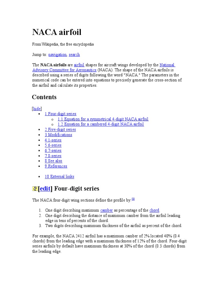 Naca | PDF | Airfoil | Dynamics (Mechanics)