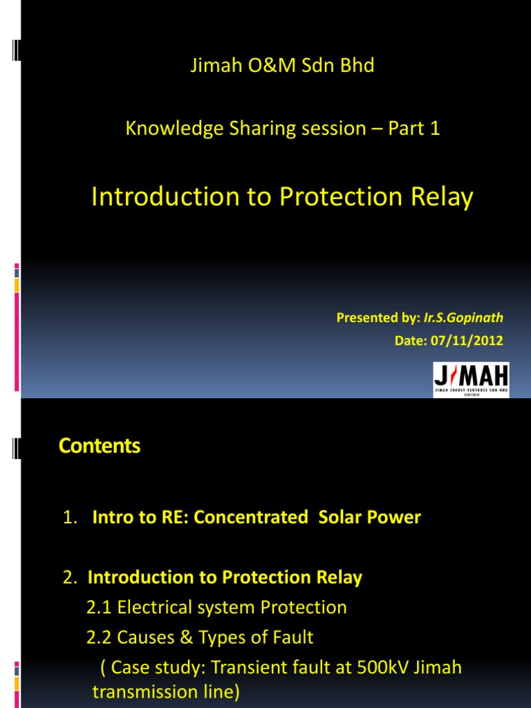 PowerPoint - Introduction To Protection Relay | PDF | Relay | Transformer
