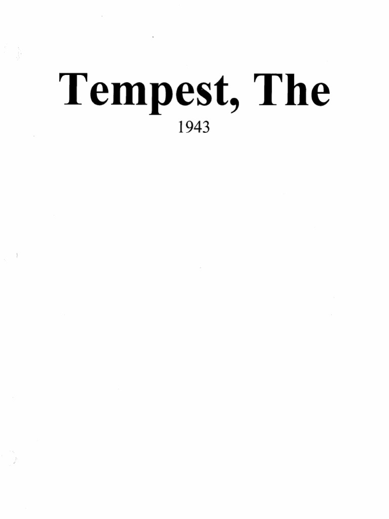 The Tempest (Unproduced Script by D Nichols & J Renoir) | PDF | Nature
