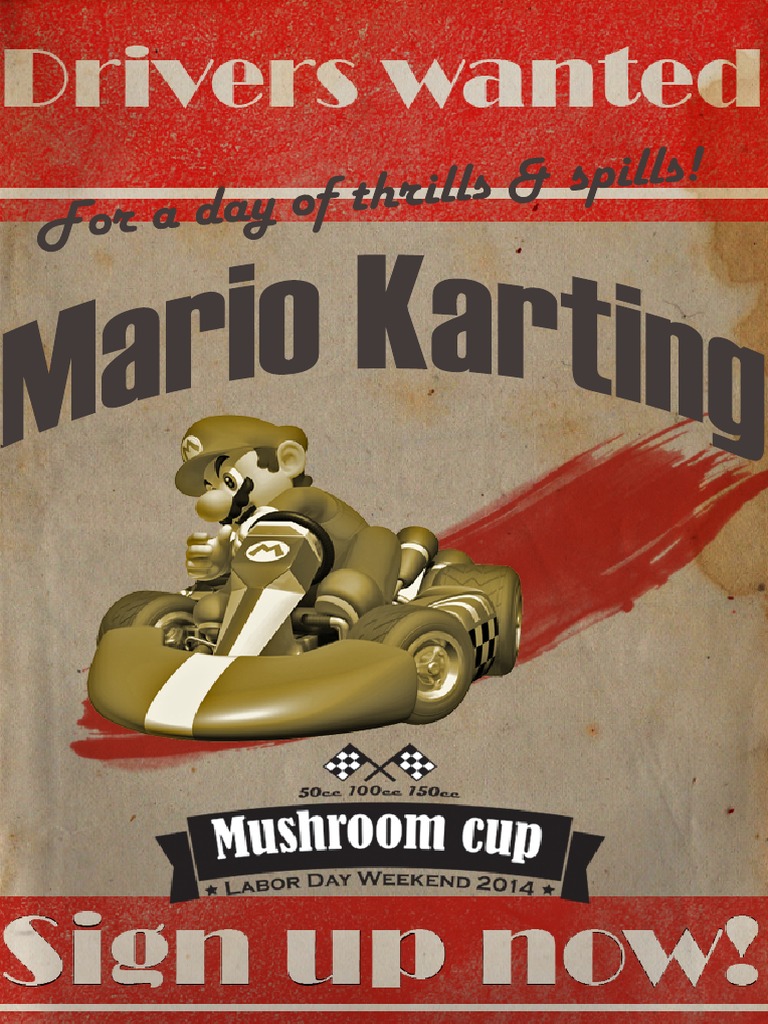 Vintage Mario Kart Poster | PDF
