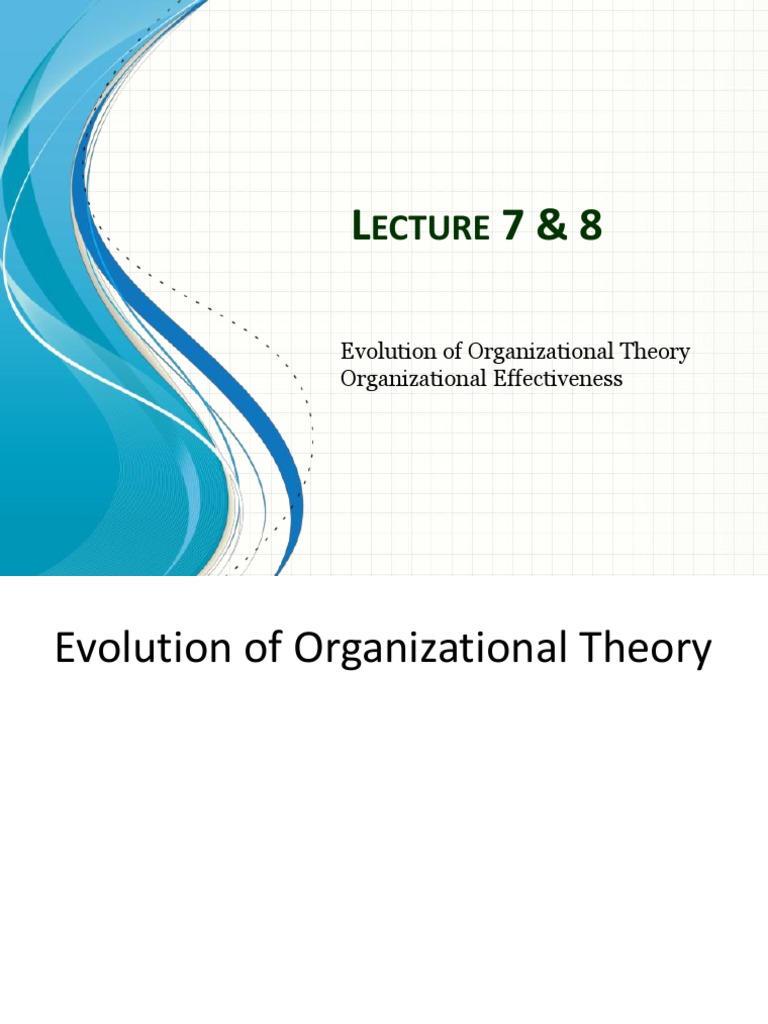 Organizational Theory | PDF | Goal | Systems Thinking