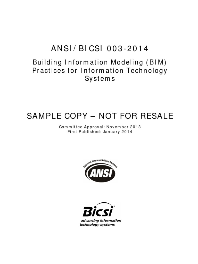 BICSI 003-2014 Sample PDF | PDF | Building Information Modeling | 3 D ...