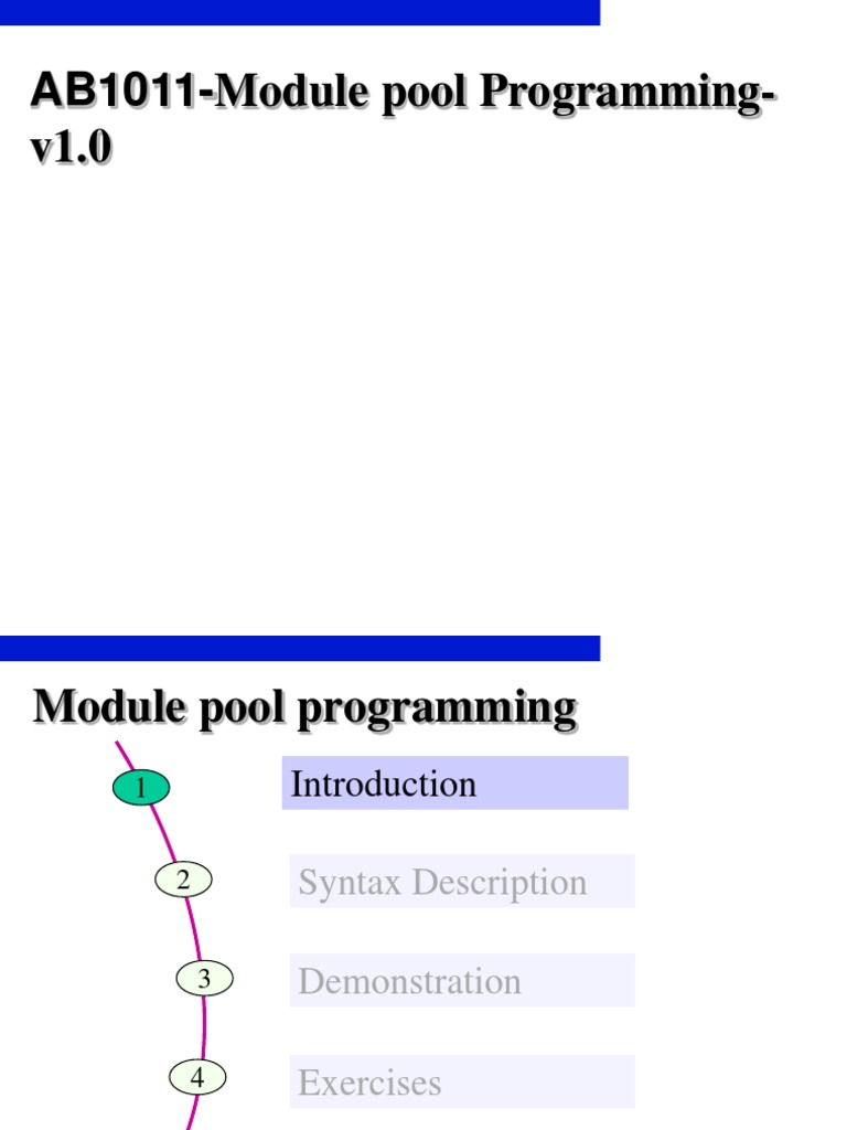 Module Pool | Download Free PDF | Software | Computer Programming
