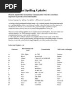 Aviation Alphabet PDF | PDF | Naming Conventions | Notation