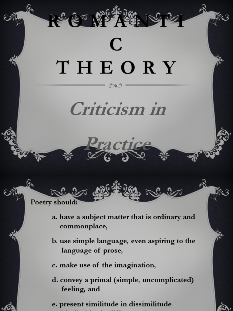Romantic Theory in Poetry Analysis | PDF