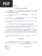 Affidavit of Self-Adjudication Sample | PDF | Affidavit | Civil Law ...