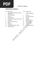 ICSE Class 1 Syllabus | PDF