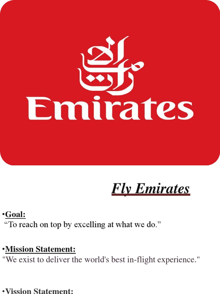 Emirates Airlines: Strategy and Objectives | PDF