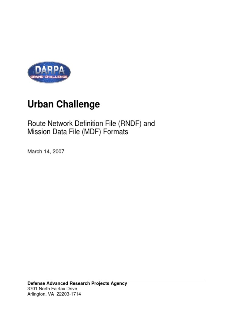 RNDF MDF Formats 031407 | Download Free PDF | Lane | File Format