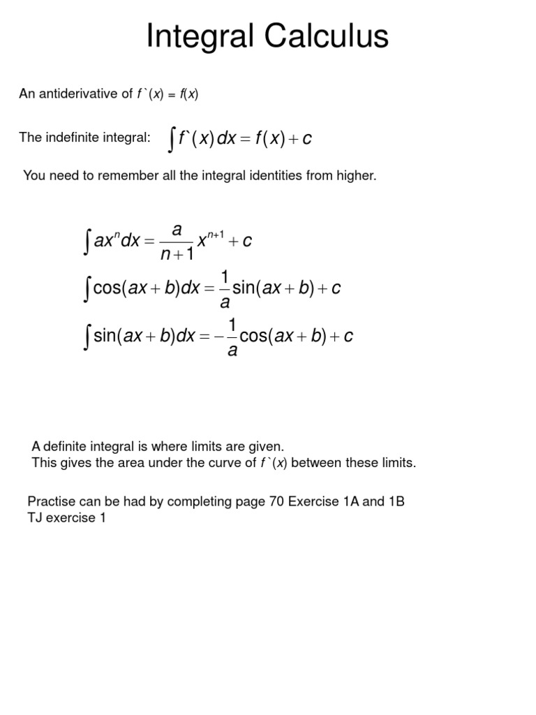 Chapter 3 Integral Calculus | PDF | Rotation Around A Fixed Axis | Integral