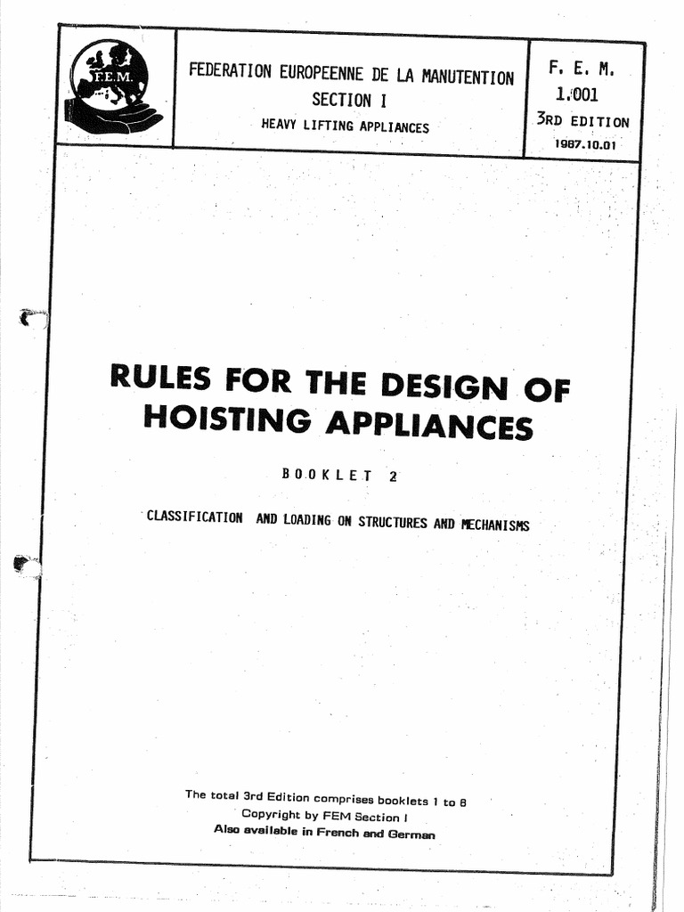 FEM Code Crane Classification | PDF