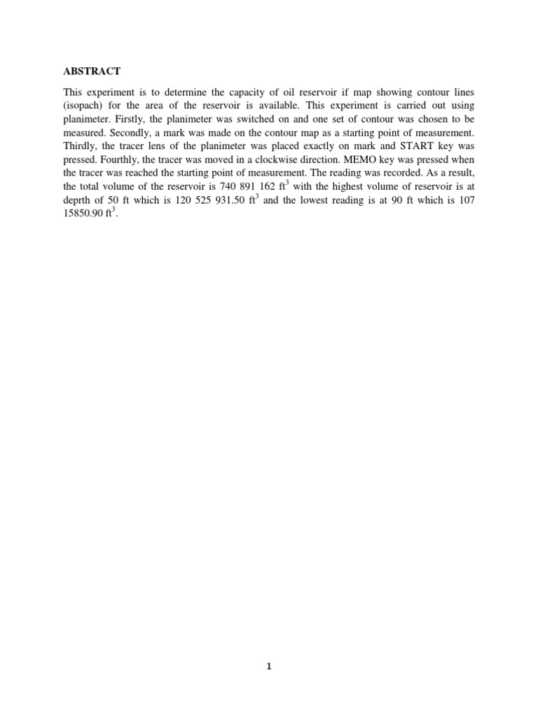 Isopach Map Analysis for Reservoir Capacity | PDF | Contour Line ...