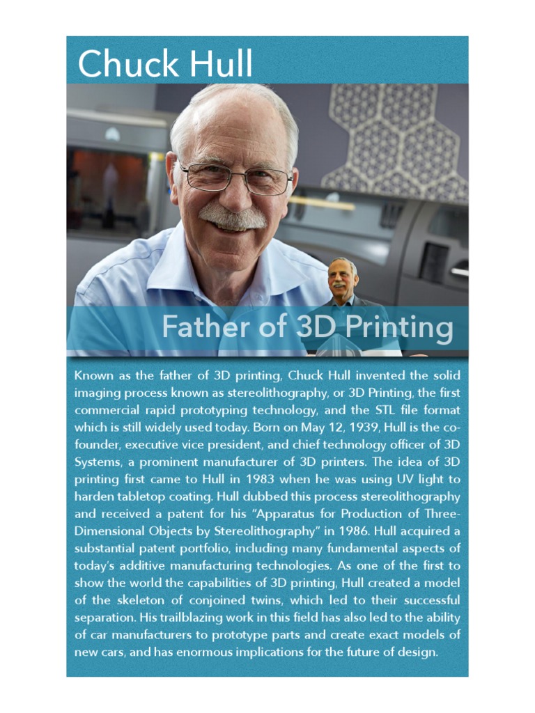 Chuck Hull: Father of 3D Printing | PDF