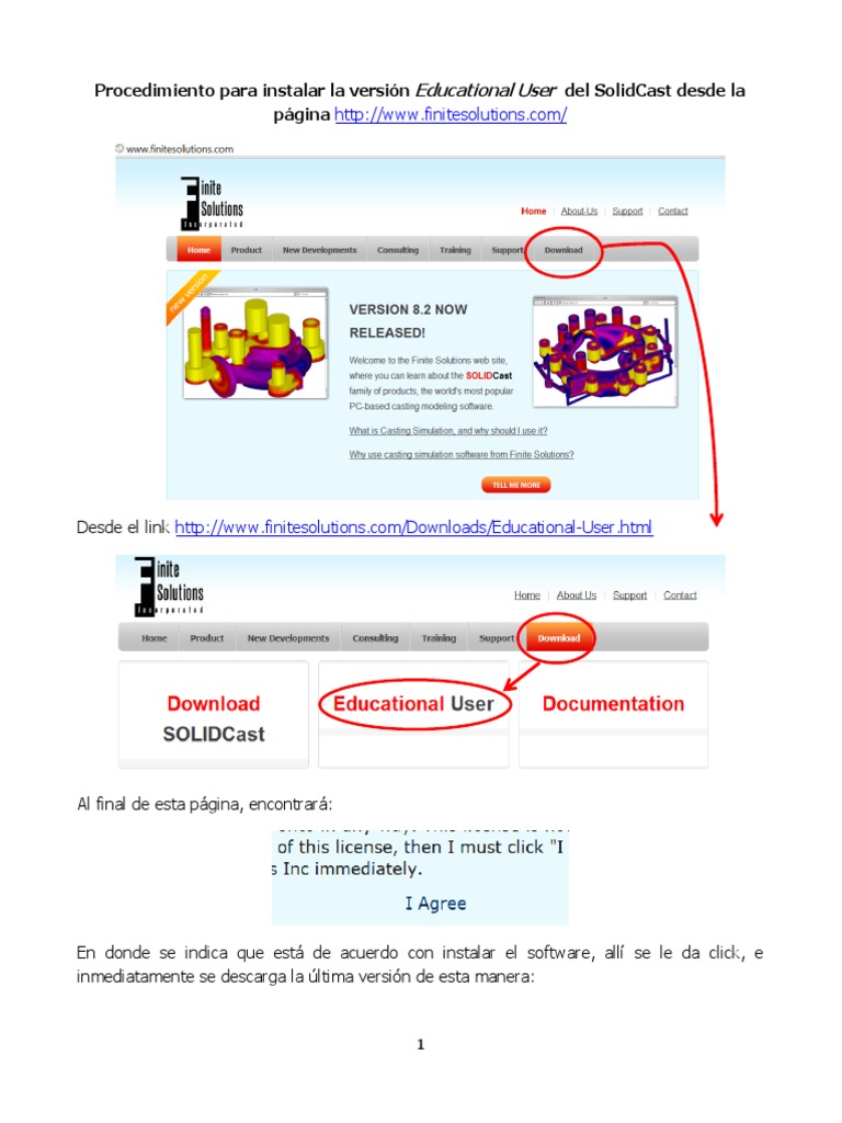 Procedimiento para Instalar La Versión Educational User Del SolidCast ...