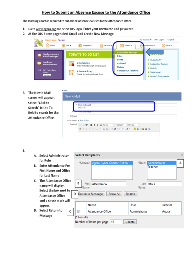 Absence Excuse - How To Submit For Attendance 2012-13 | PDF | Career ...