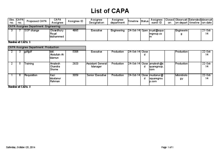 CAPA Report Overview and Examples | PDF | Technology & Engineering