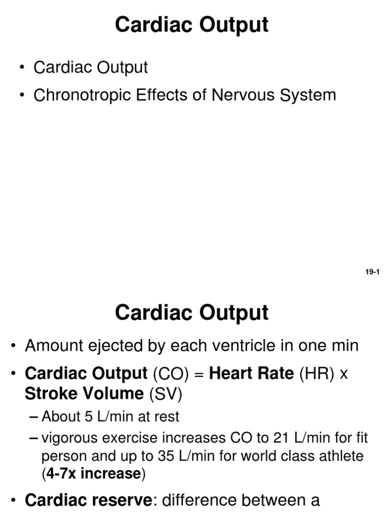Cardiac Output - Chronotropic Effects of Nervous System | PDF | Heart ...