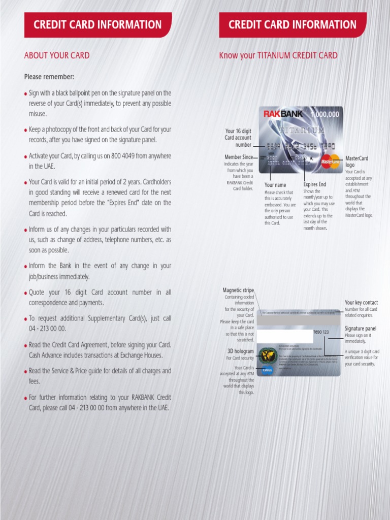RAKBANK Titanium Credit Card Guide | PDF