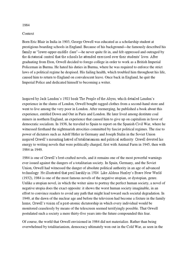 1984 | George Orwell | Dystopia