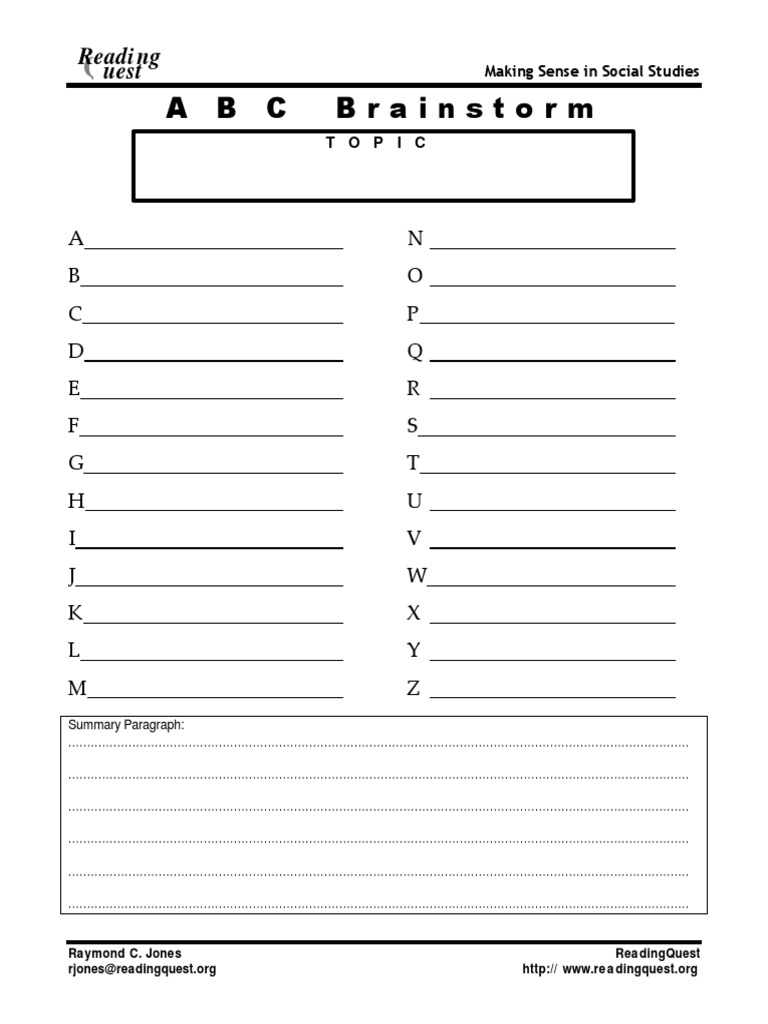 Abc Brainstorming | PDF