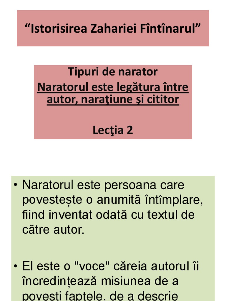Tipuri de Narator | PDF