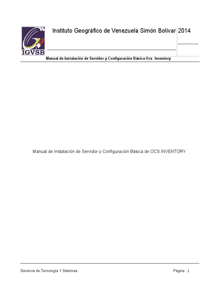 Manual de Instalación Del Servidor y Configuración Ocs | PDF | Servidor ... Manual de Instalación Del Servidor y Configuración Ocs | PDF | Servidor ...
