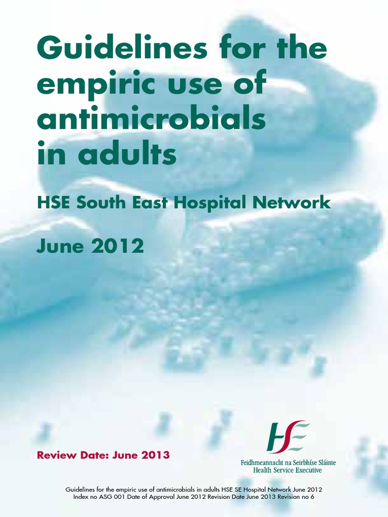HSE SE Antibiotic Guidelines 2012 Booklet | PDF | Renal Function ...