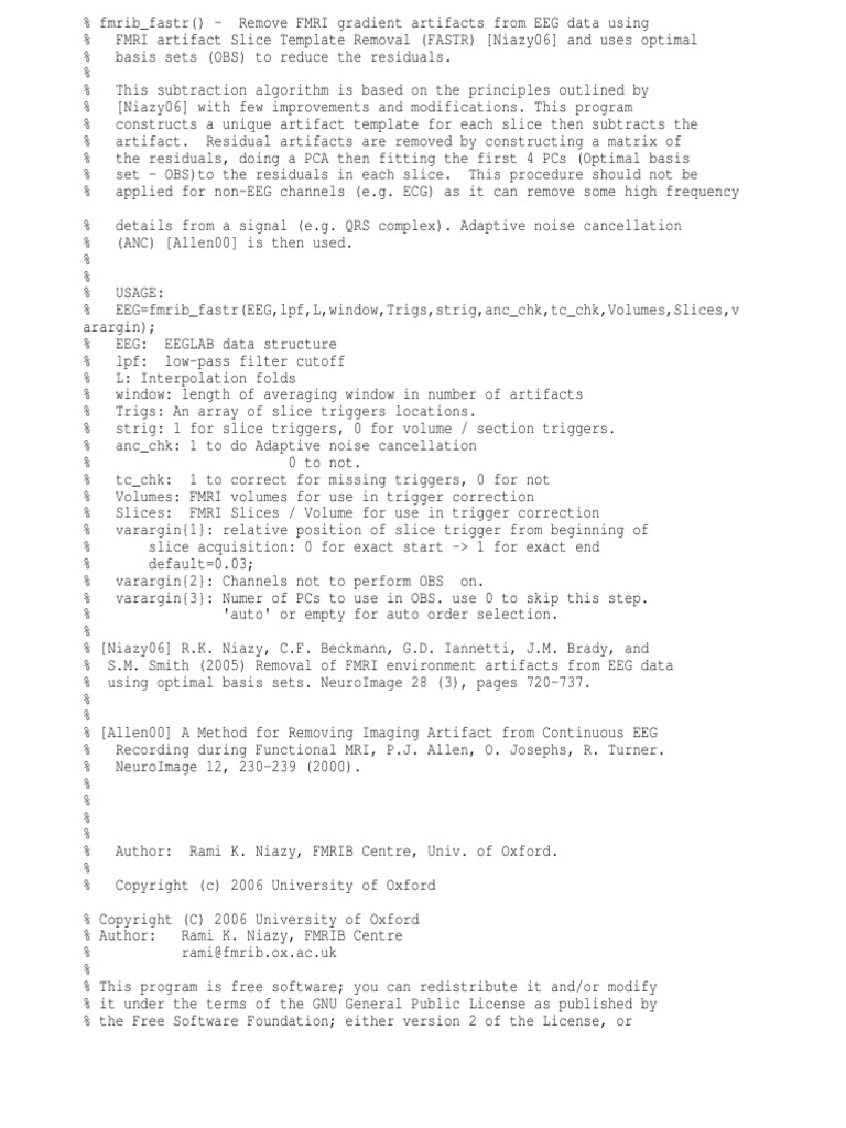 Codigo Matlab | PDF | Functional Magnetic Resonance Imaging ...
