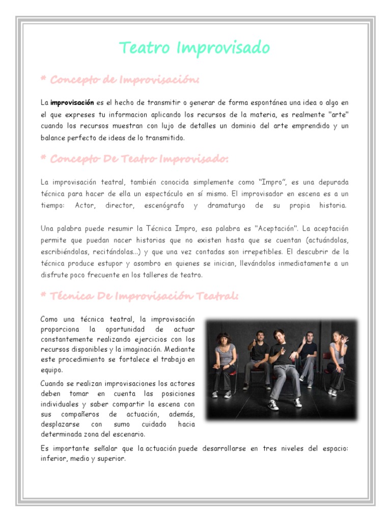 Teatro Improvisado | PDF | Improvisación | Teatro