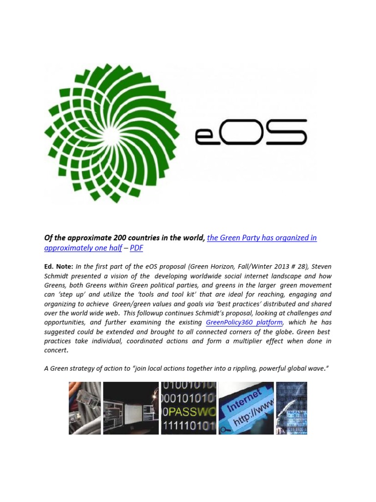 EOS - Eco Operating System - Part Two | PDF | Environmentalism | Green ...