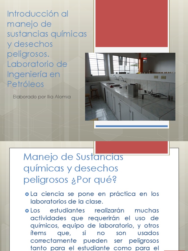 Introduccin De Manejo De Sustancias Quimicas