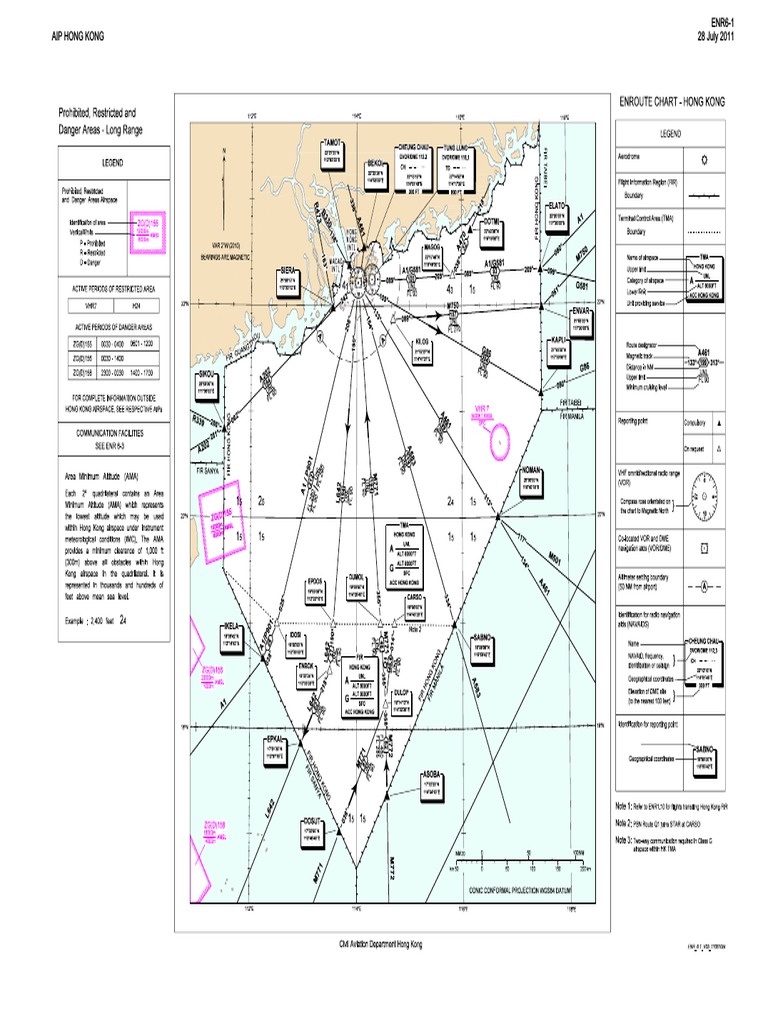 HKAIP ENR 6 En-Route Charts | PDF