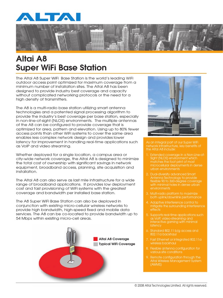Altai A8 | PDF | Wi Fi | Ieee 802.11