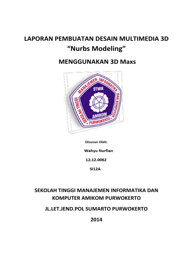 Laporan 3D Dengan Menggunakan NURBS MODELLING | PDF