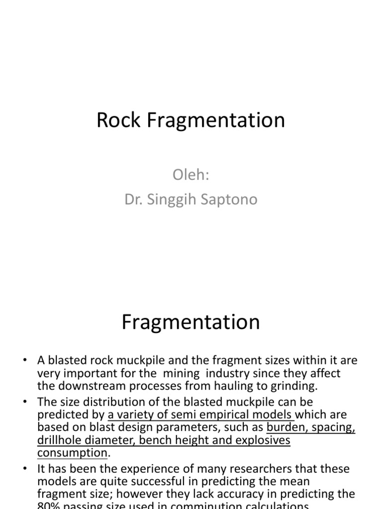 Rock Fragmentation | Download Free PDF | Explosive Material | Mill ...