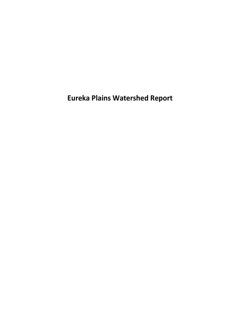 Eureka Report-Final | PDF | Water Resources | Drought