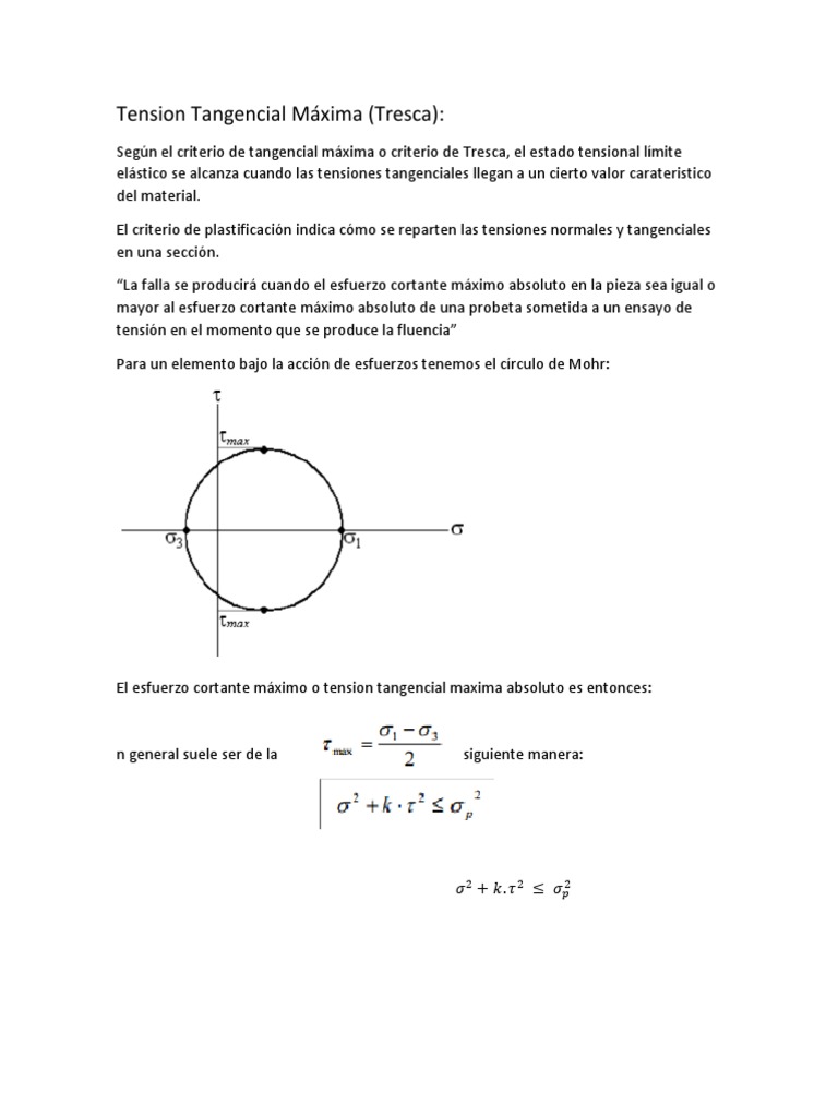 Tension Tangencial Máxima | PDF