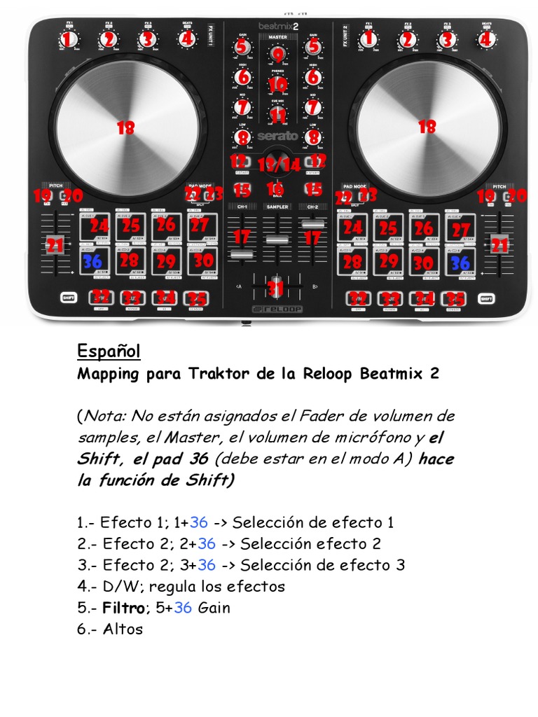 Mapping Reloop Beatmix 2 | PDF | Electrónica de audio | Tecnología de ...