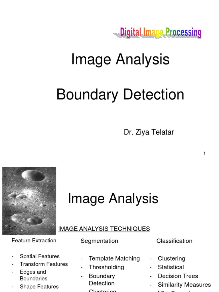Lec 5 Image Analysis Boundary Detection Image Segmentation Shape