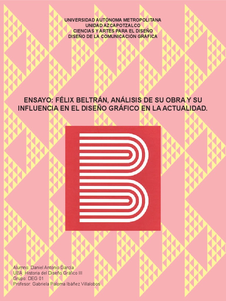 Análisis de Félix Beltrán en Diseño Gráfico | PDF | Diseño | Diseño gráfico