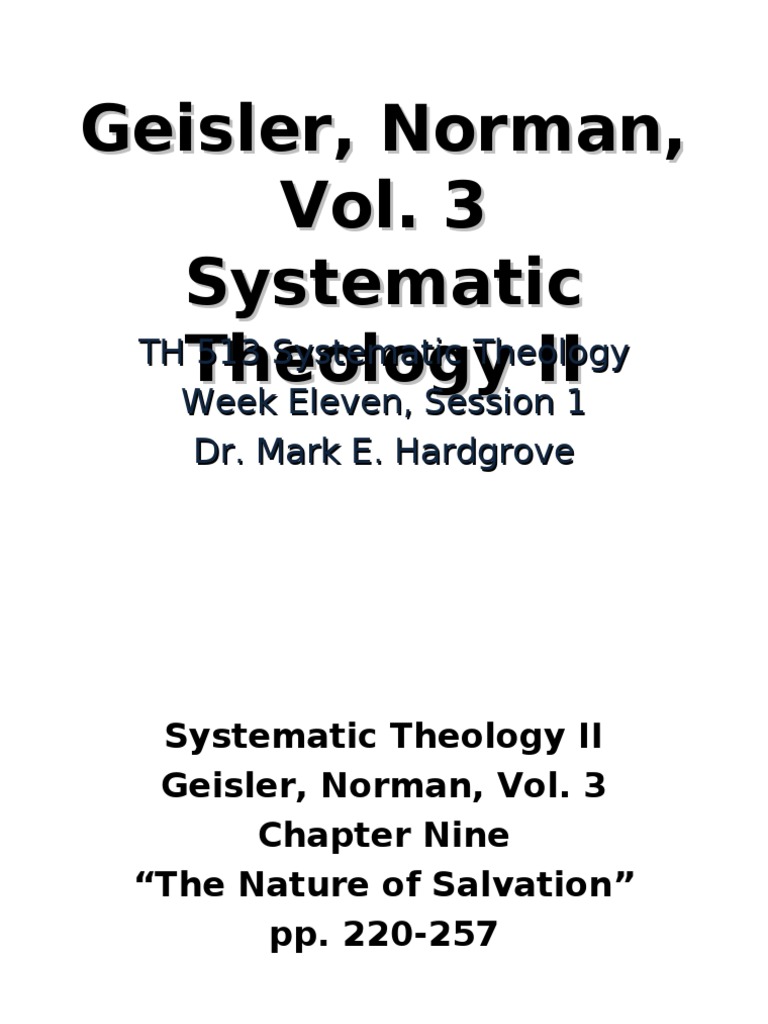 Geisler Vol 3 Chaps 9 and 10 | Download Free PDF | Sanctification ...
