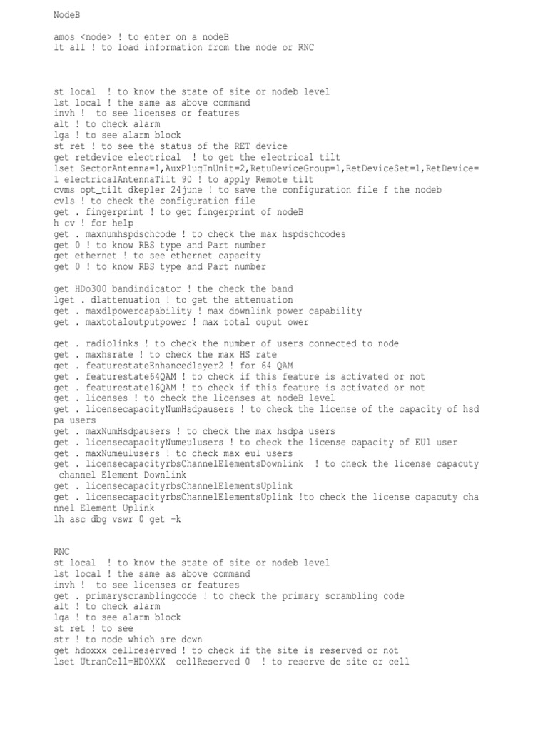 List Commands Winfiol 3G | PDF | Physical Layer Protocols | Computer Networking