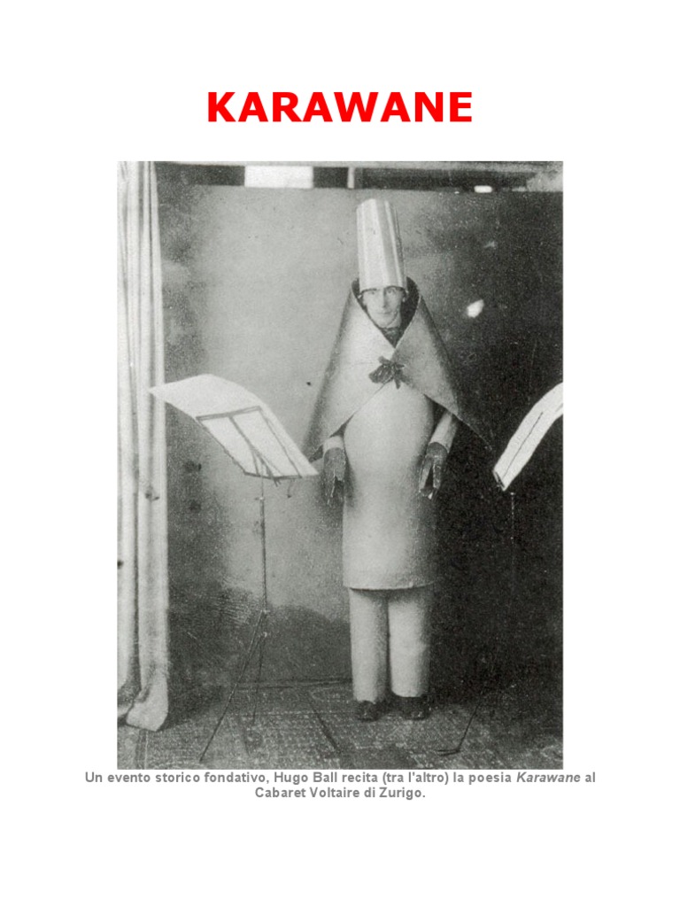 DADA, Hugo Ball, Karawane, 1916.