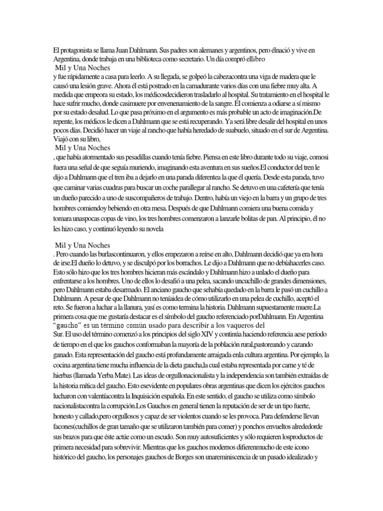 Resumen de "El Sur" de Borges | PDF | Destino | Mente