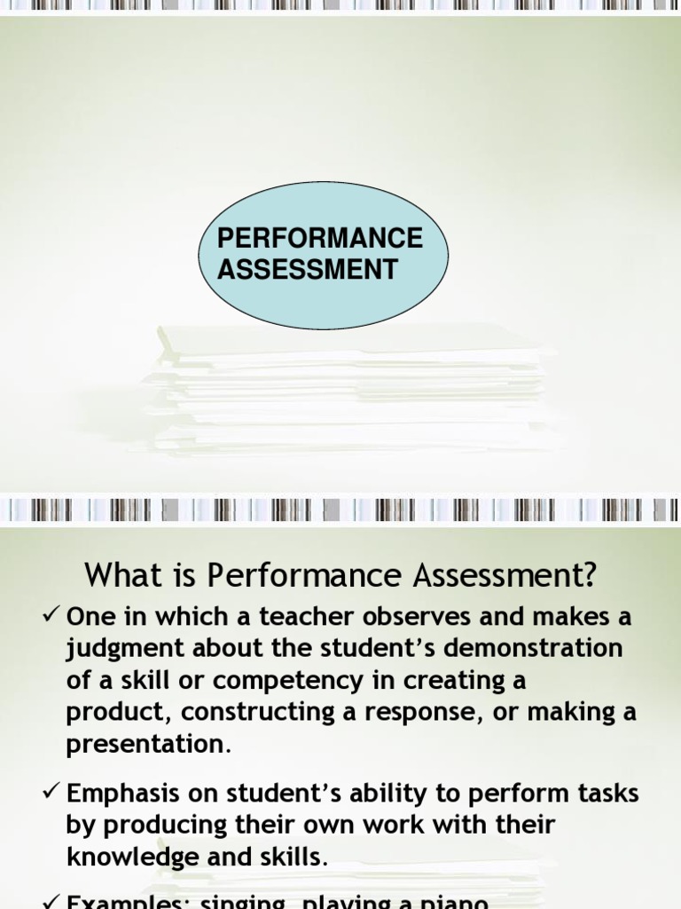 Process Oriented Performance Based Assessment PDF PDF